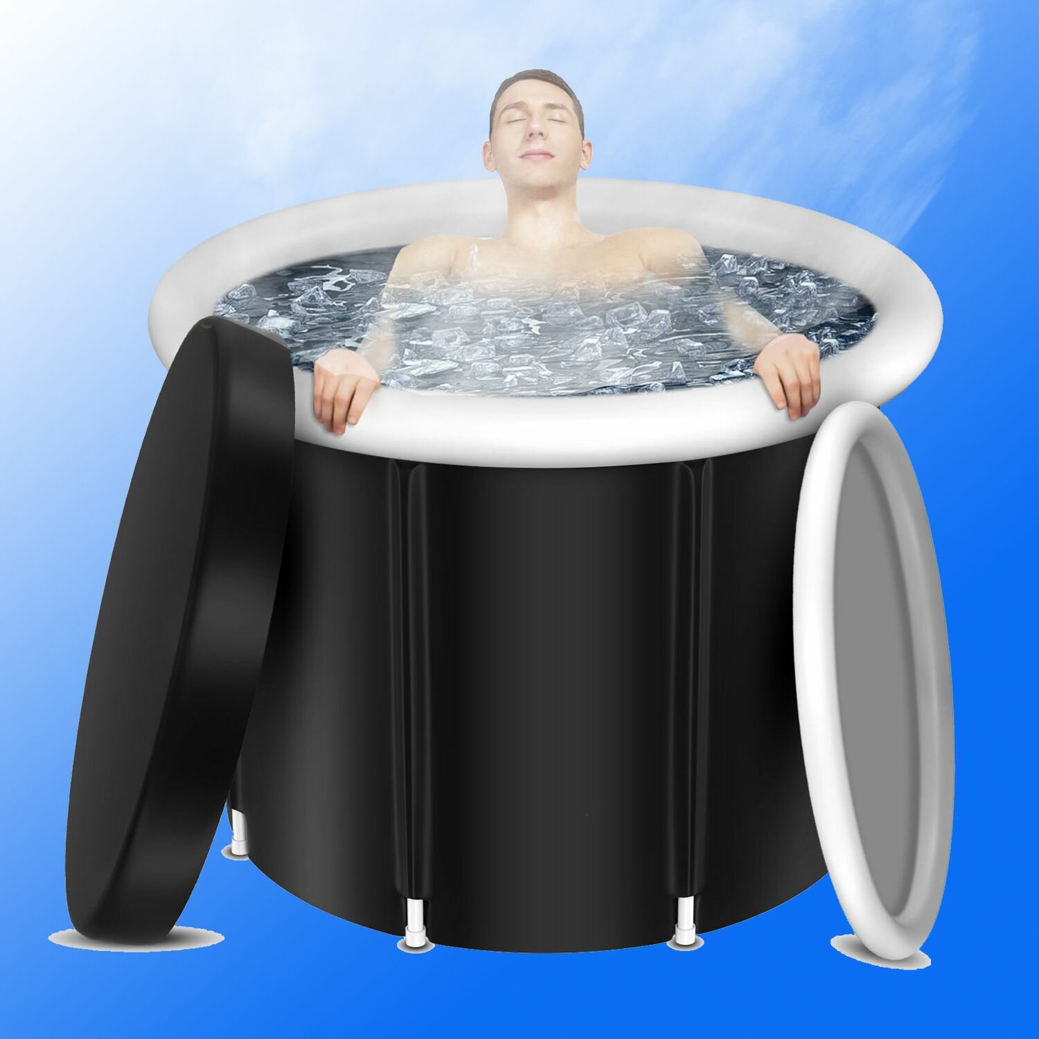 Ванна с черным льдом