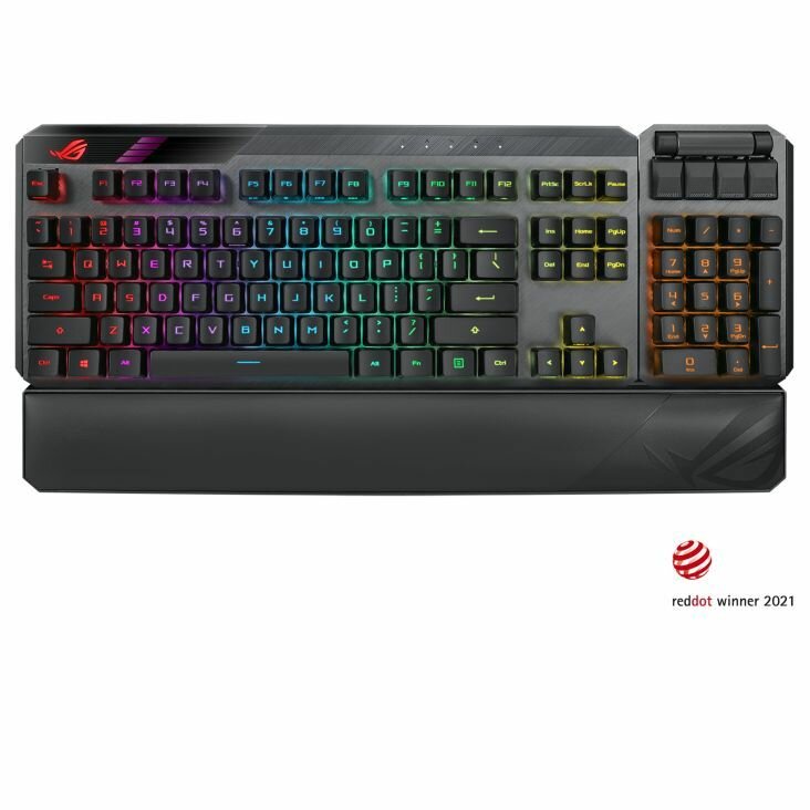 Игровая беспроводная клавиатура ASUS ROG Claymore II ROG RX RED, черный -hj