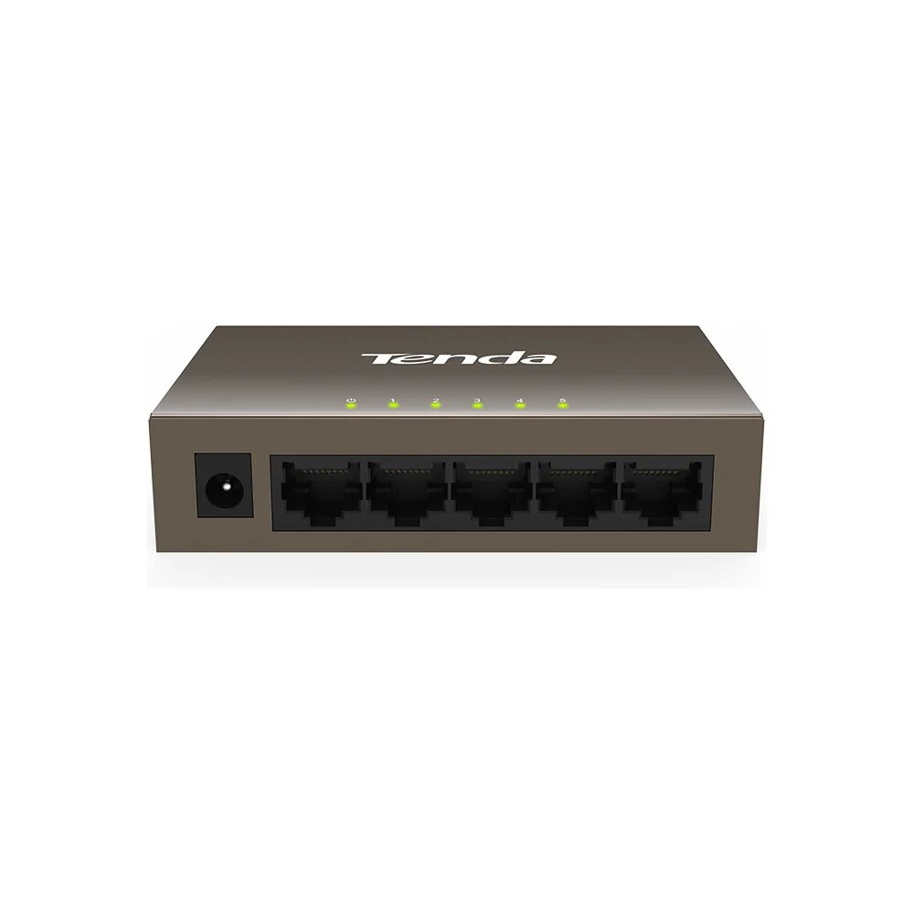 Tenda TEF1005D Коммутатор неуправляемый, 5 портов, 5x100 Мбит/с, настольный, металлический корпус 10000111809
