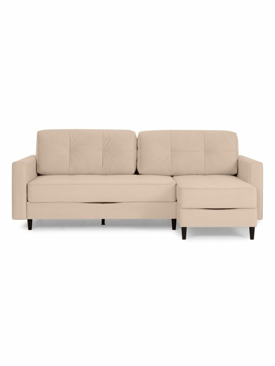 Диван-кровать Askona (Аскона) угловой Амани про с широкими подлоконтниками Тк. Casanova Milk