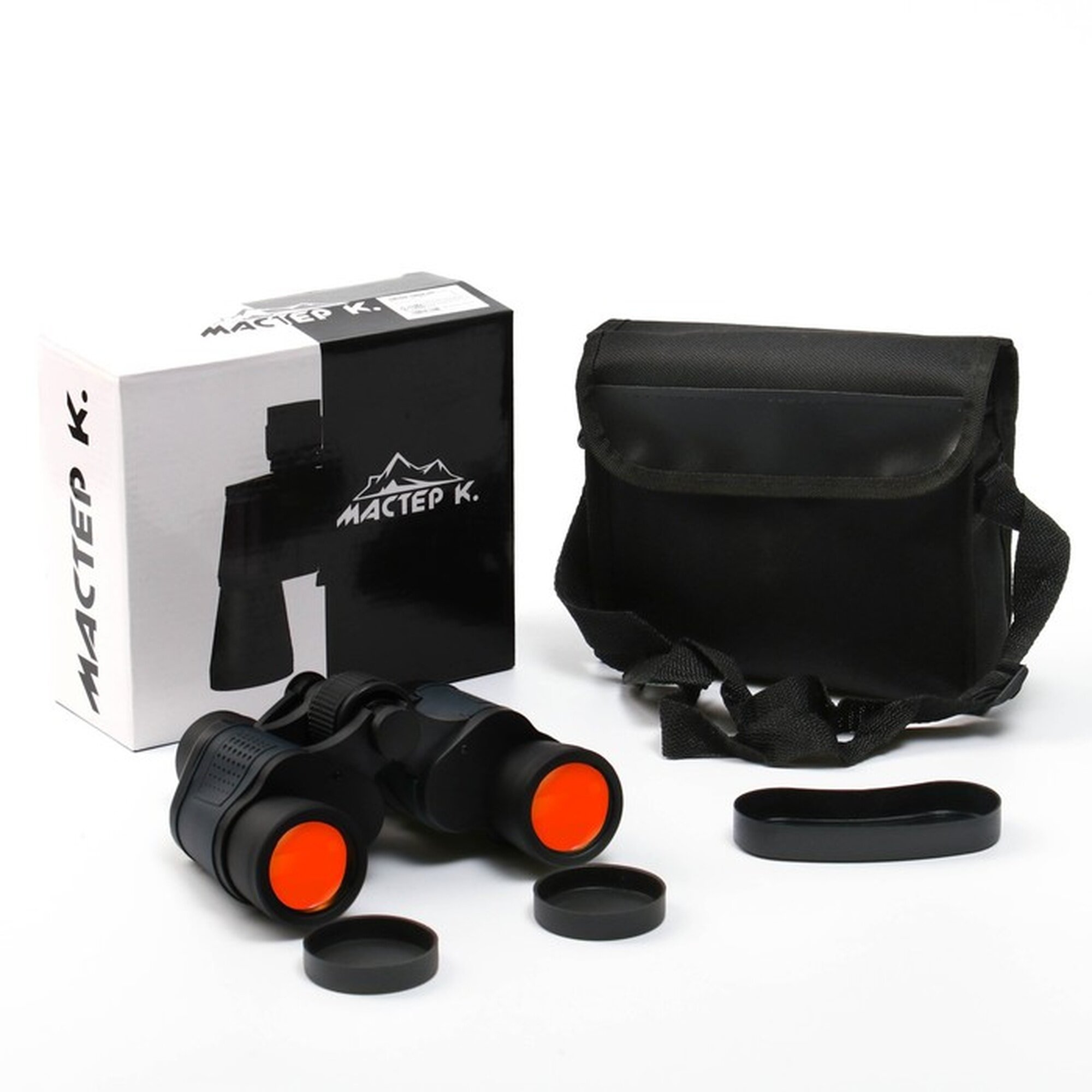 Бинокль Мастер К "Тайга", 10x40, прорезиненные наглазники, черный, футляр в комплекте