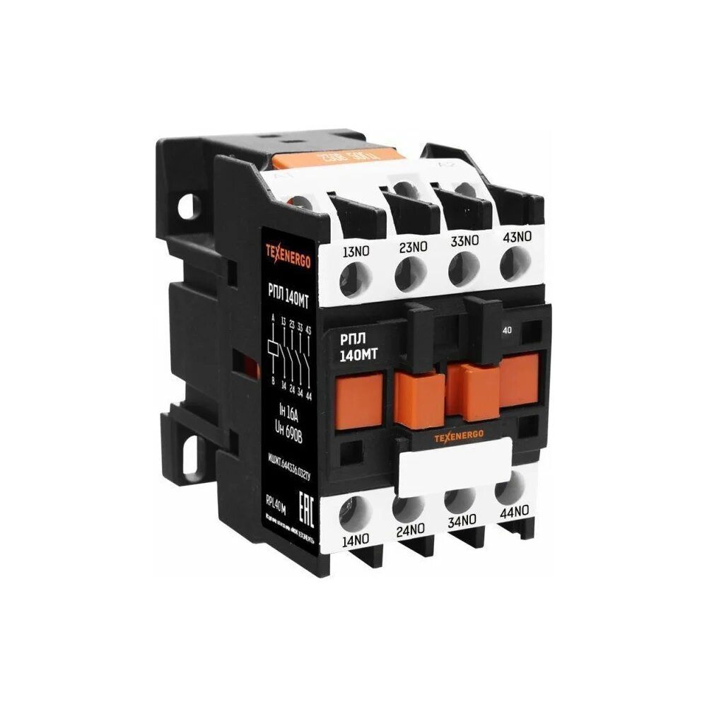 Texenergo Реле промежуточное РПЛ 140МТ 0*4Б 16А 230В 4HO+0НЗ RPL40M