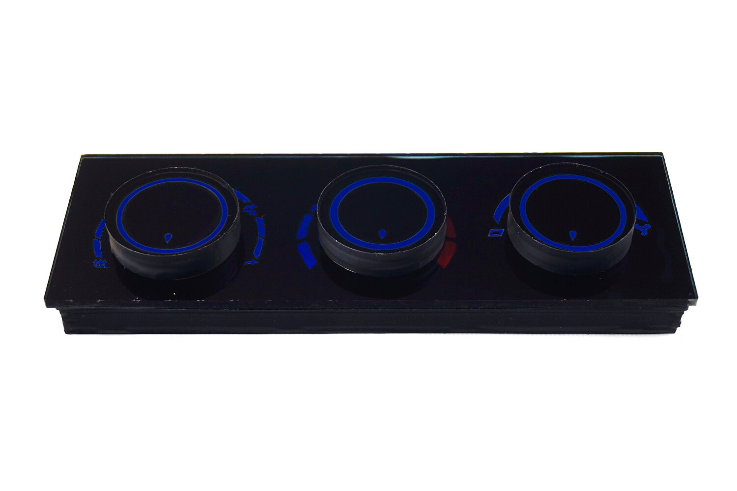 Тюнинг-панель блока управления отопителем с синей диодной подсветкой для Лада Приора