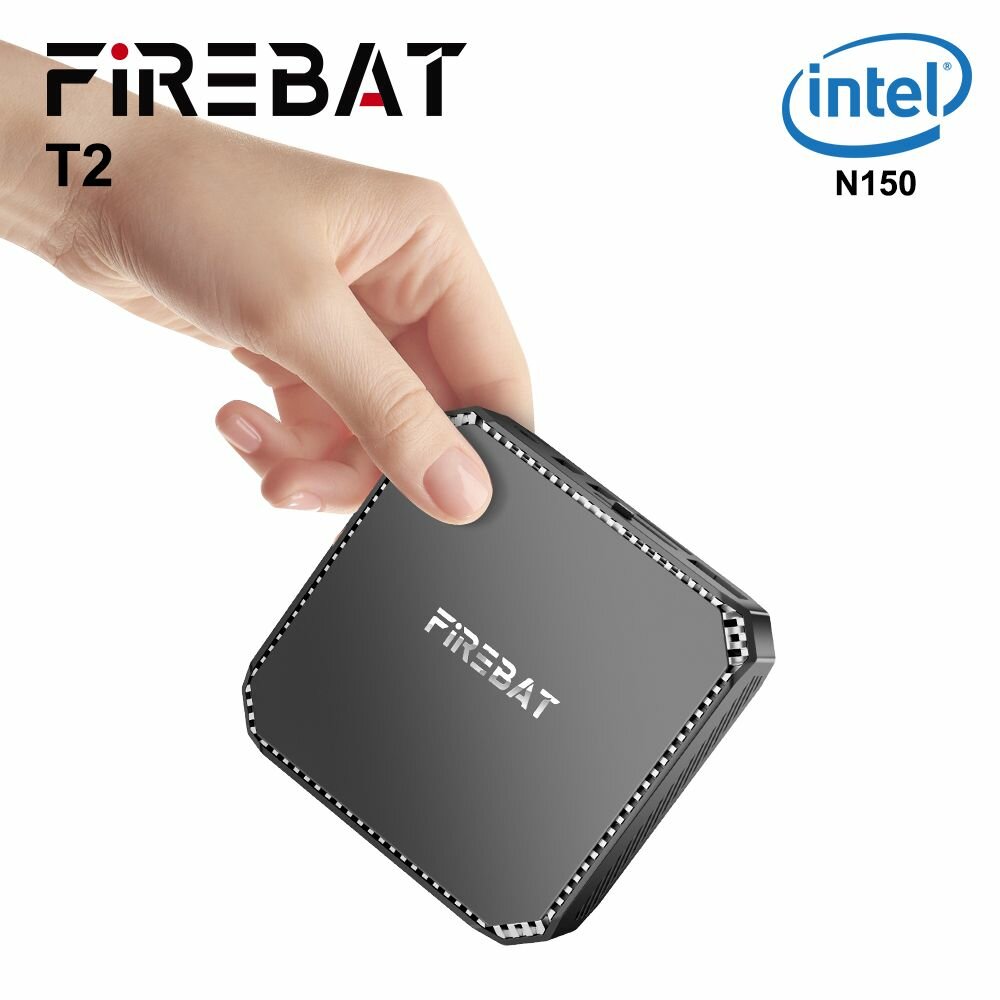 FIREBAT T2 Mini PC Intel N150 Dual Band WiFi5 BT4.2 16 ГБ 512 ГБ Настольный игровой компьютер Mini PC Gamer