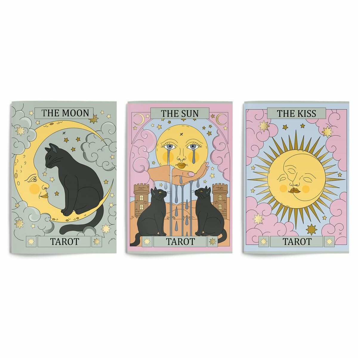 Тетрадь общая 80л, А4 Lorex Tarot, клетка, скрепка, мелованный картон, soft touch (Lxcbcla4-Trt), 1шт.