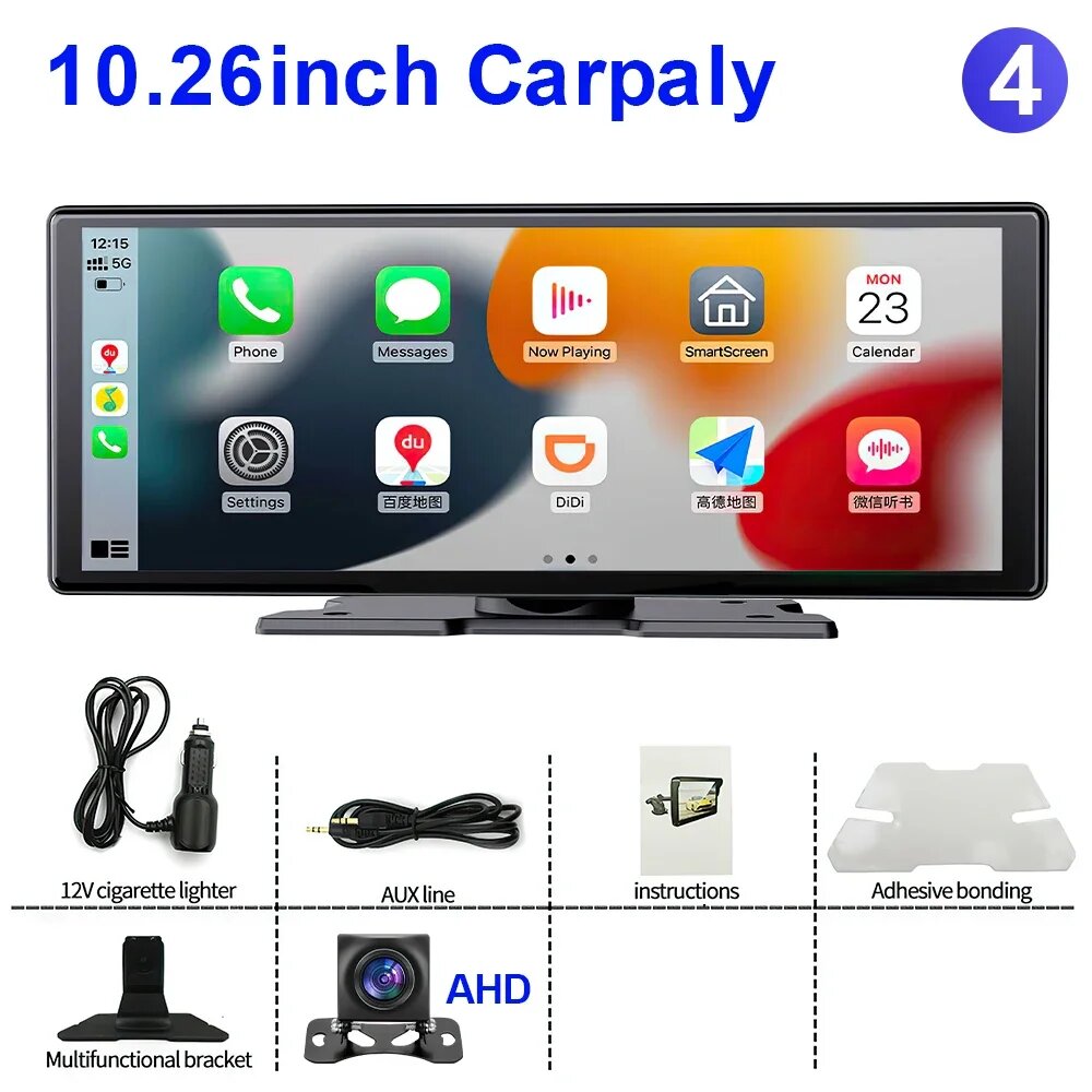 Беспроводной мультимедийный экран Carplay, Android Auto, автомобильное радио для BMW Benz Toyota Volkswagen Hyundai Kia Renault Honda lada PX10 Carplay-AHD