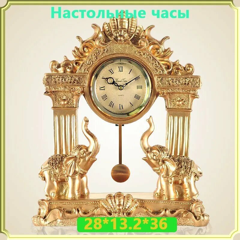 Напольные часы с маятником в ретро-стиле, 28x13x36 см - Для гостиной и кабинета. Создают уютную атмосферу. — фото 1