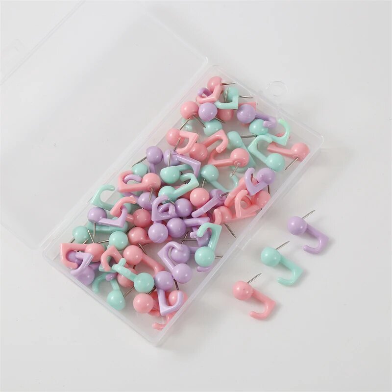 Пластиковые булавки для пробковой доски 50 шт. 40pcs colorful