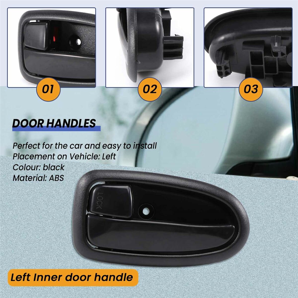 Ручка дверная автомобильная, арт. SZRA-0Z0A-I500000046A2, 1 шт.