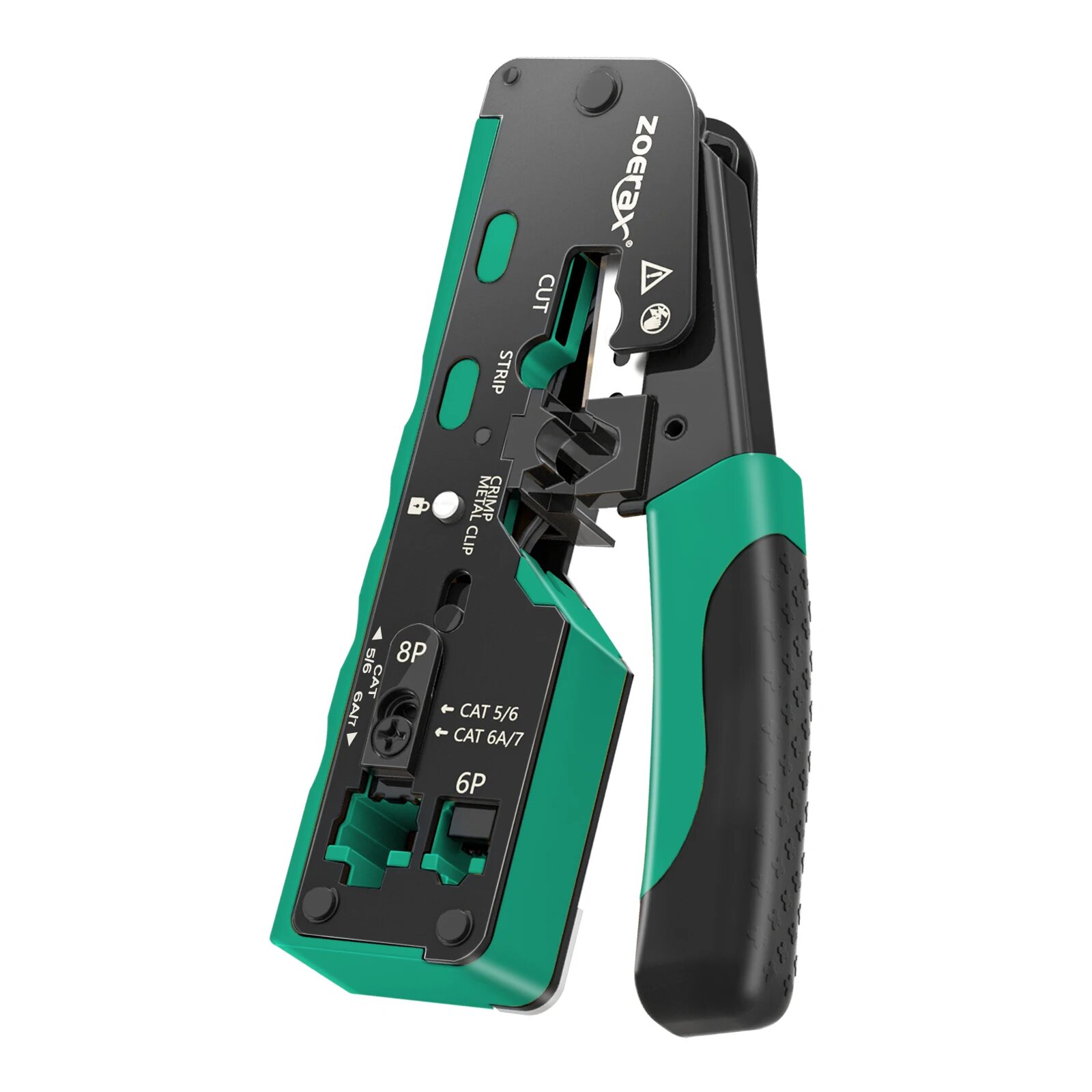 Обжимной инструмент RJ45 ZoeRax, Green, Cat7/6a/6/5e