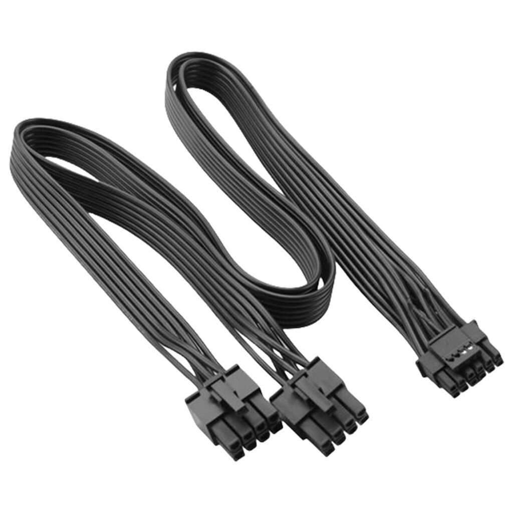 Подходит для блока питания Corsair PCIE5.012VHPWR, двойной модульный кабель 8 на 16 длиной 70 см, черный