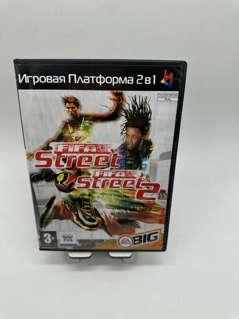 Диск с игрой FIFA Street+FIFA Street 2 на PlayStation 2 прошитую