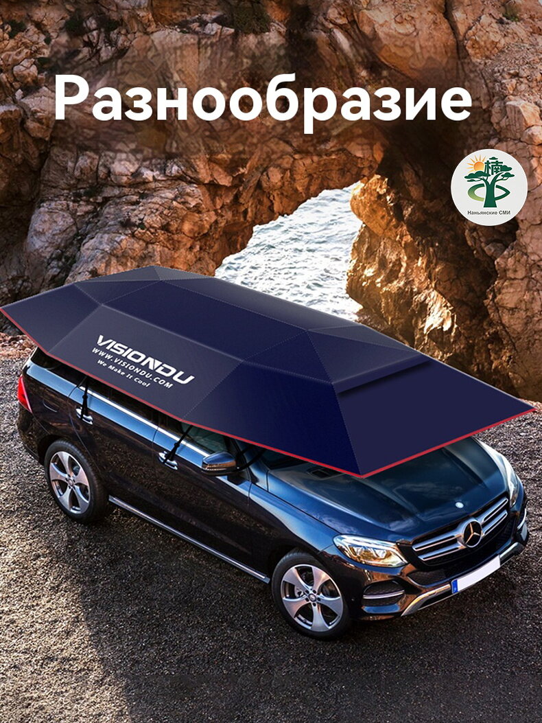 Полностью автоматический автомобильный солнцезащитный козырек с защитой от града