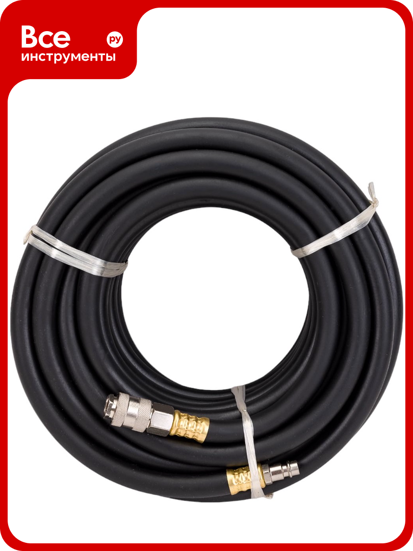 Шланг пневматический резиновый (15 м; 10х17 мм; рапид; 12 бар) Gigant G-PS19990, резиновая