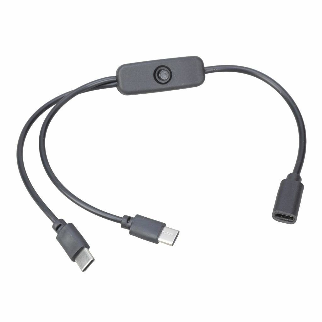 Кабель-удлинитель USB C с двойным портом и переключателями для телефонов, планшетов, ламп, вентиляторов
