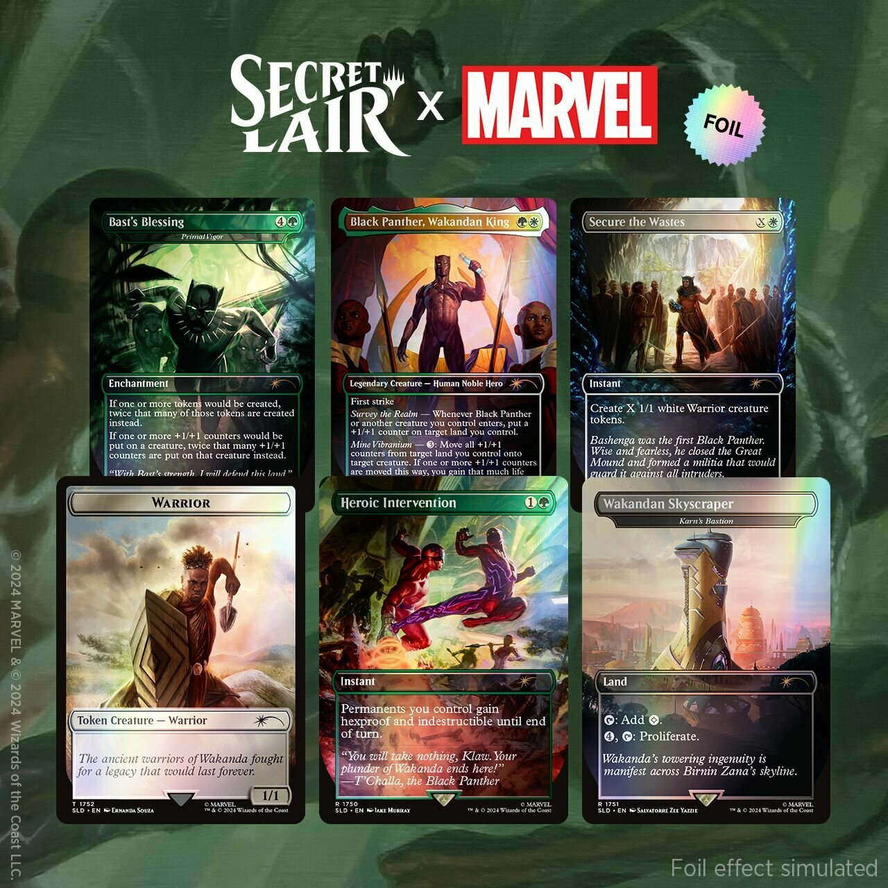 Magic the Gathering: Secret Lair-Marvel's Black Panther-Foil (Английский)
