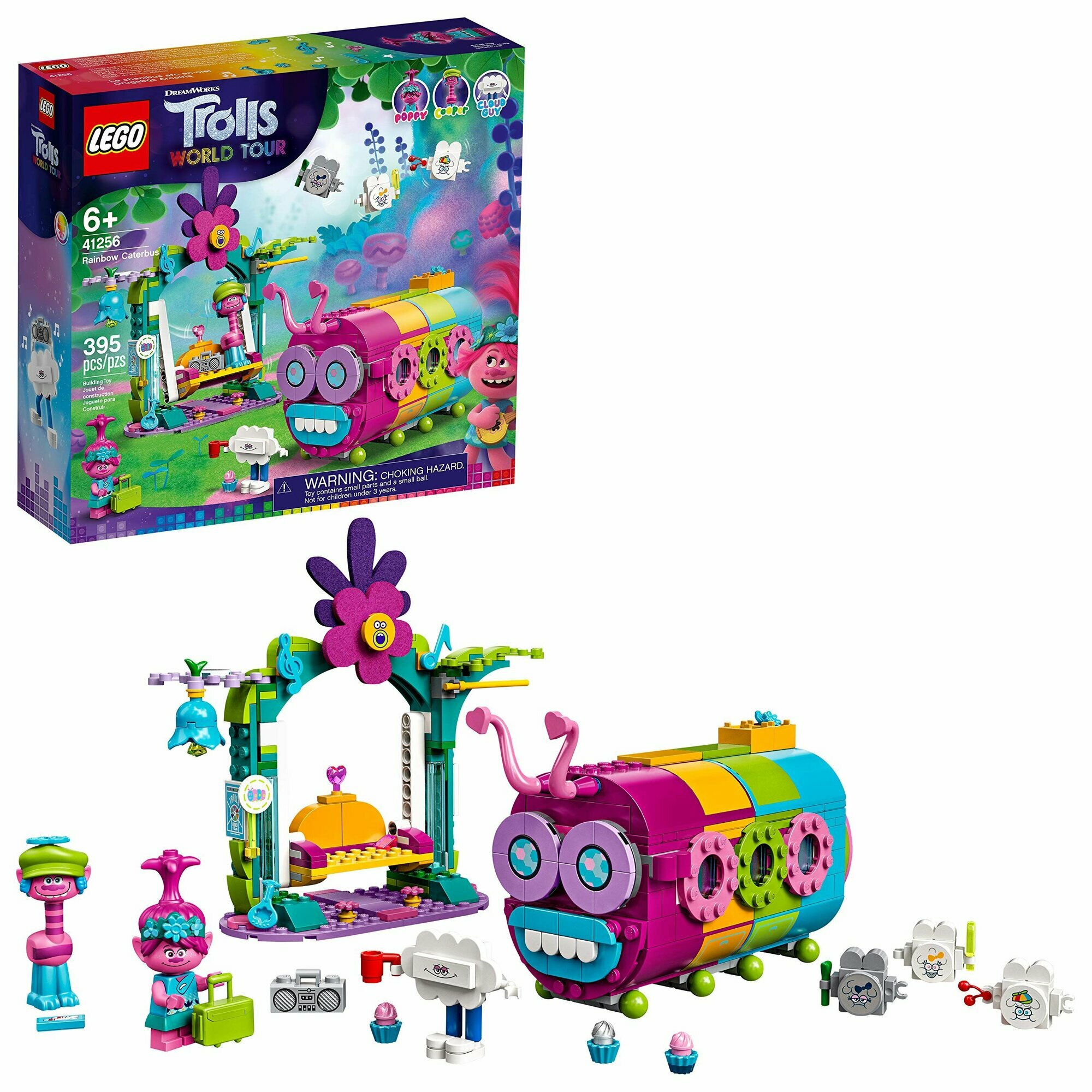 DreamWorks Trolls World Tour Rainbow Caterbus / Мировое турне троллей, Набор строительных игрушек