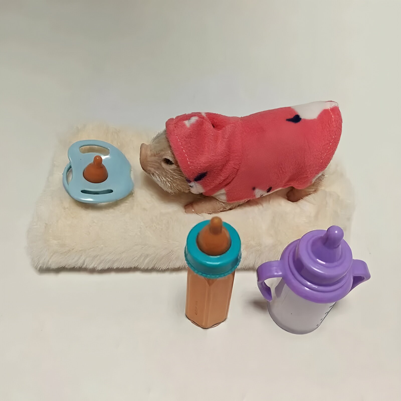 Интерактивная игрушка "Свинка Реборн", силиконовый материал, голубой цвет