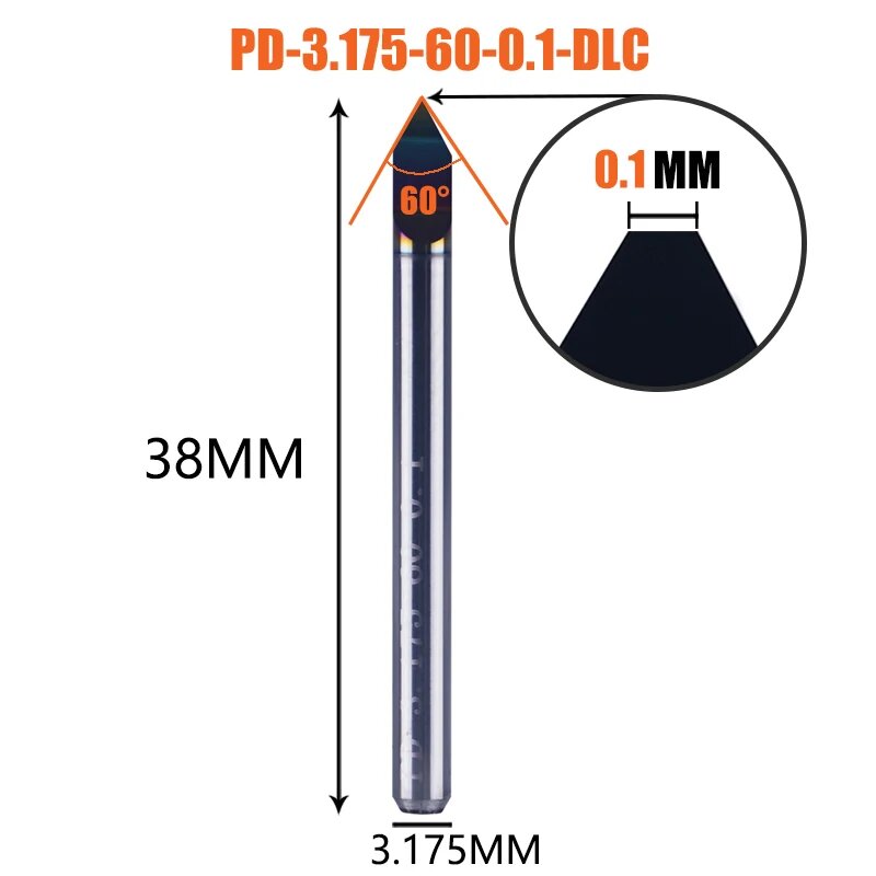 Dreanique фреза для печатных плат JD-3.175 JD-3.175-60-0.1
