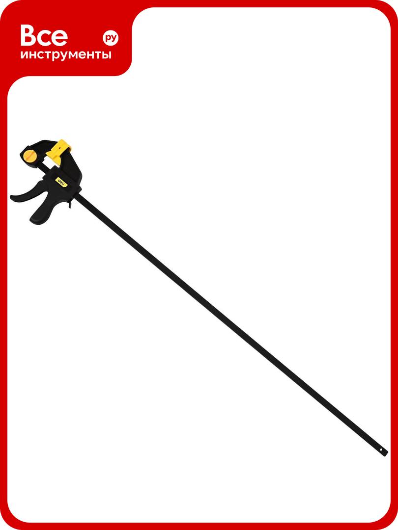 Быстрозажимная пистолетная струбцина DELI dl110136 900x70мм, стальная рама, пластиковые губки, макс. усилие до 750Н 112023