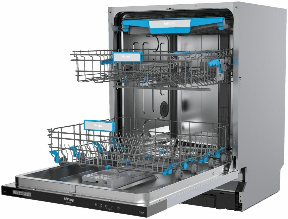Встраиваемая посудомоечная машина Korting KDI 60984, 14 комплектов, класс A, серебристая