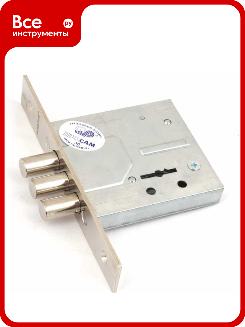 Врезной замок BORDER 76314-ЗВ8-8У/13 21057 профессиональный сувальдный механизм, хромированная планка, для дверей