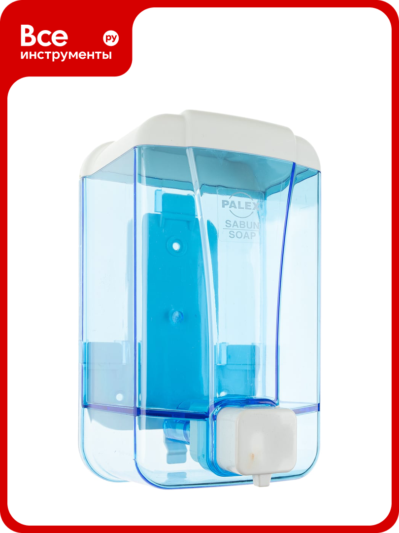 Диспенсер для жидкого мыла Palex настенный, наливной, корпус из ABS‑пластика, голубой цвет