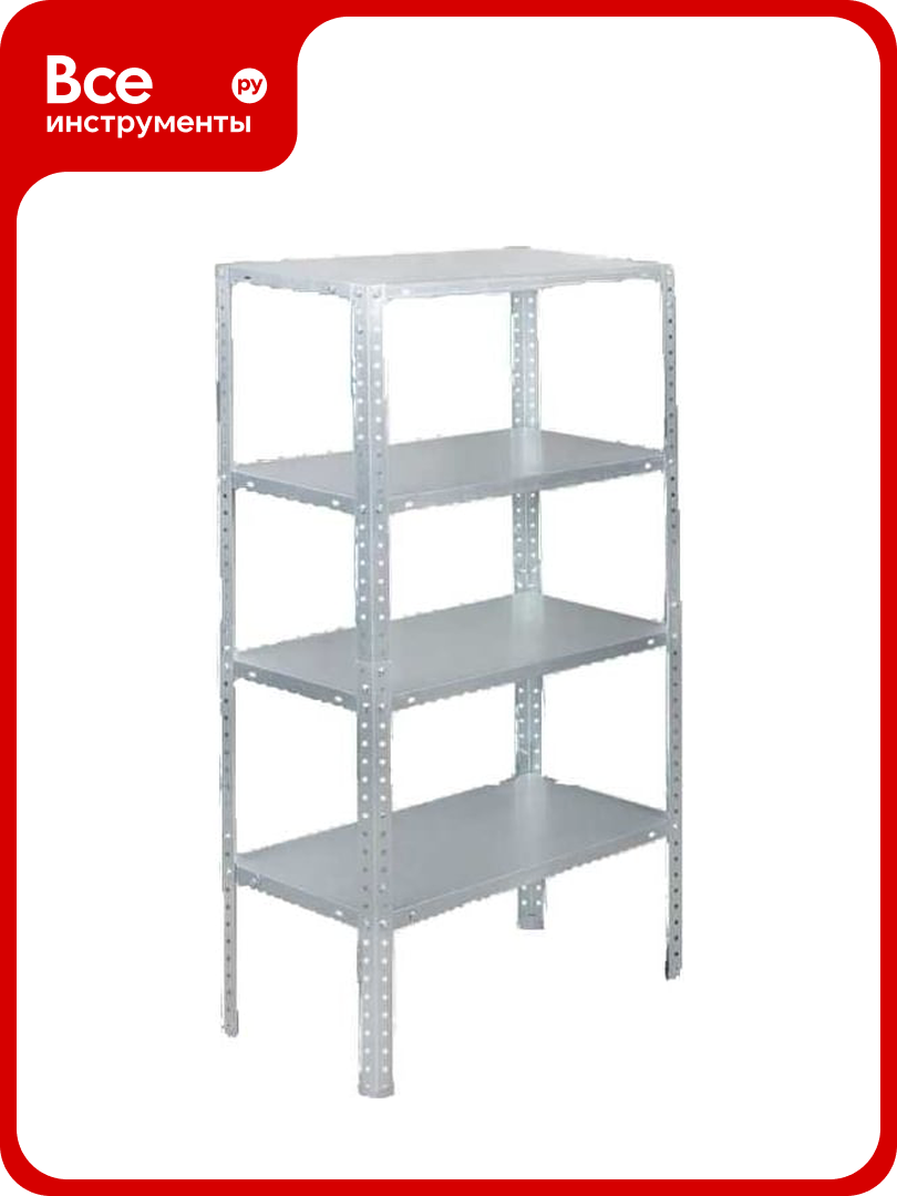 Стеллаж бытовой крепко-накрепко 1150x600x30, 4 полки 00561, Стеллажи отличаются прочным и надежным основанием