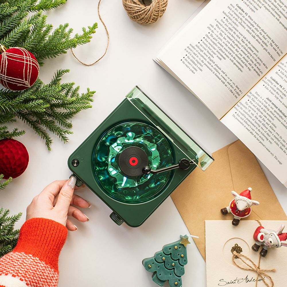 Беспроводной Bluetooth-динамик в стиле винилового проигрывателя Wave в стиле ретро (изысканный рождественский подарок)