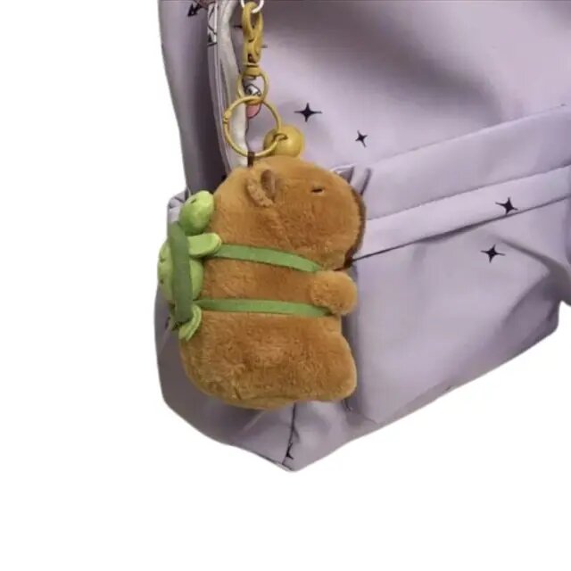 Милая игрушка-брелок в виде капибары, разноцветный мультяшный головной убор в виде капибары, кукла-капибара, мягкие игрушки, морская свинка