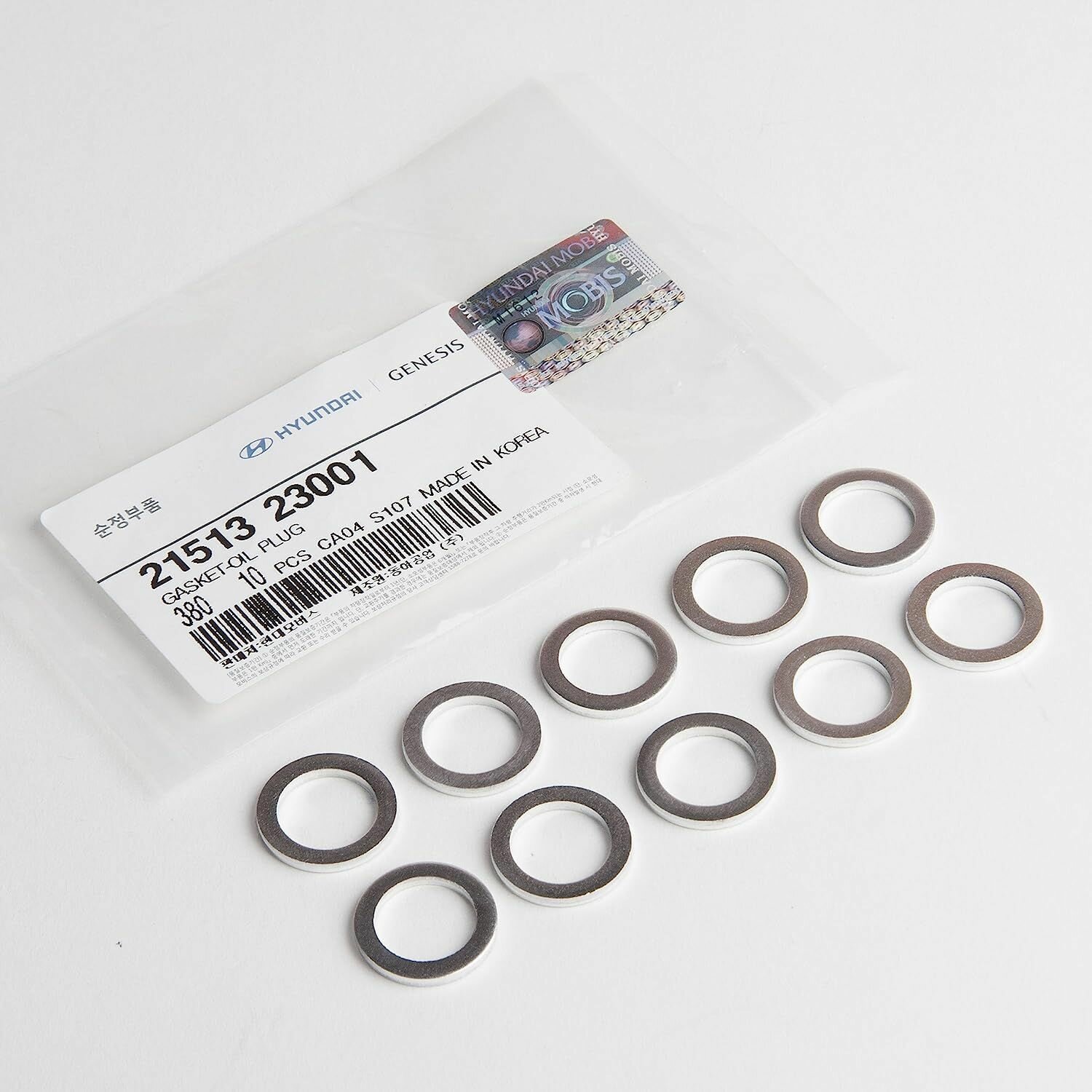 Уплотнительное кольцо сливной пробки масляного поддона двигателя (10ШТ) - Hyundai-KIA арт. 21513-23001