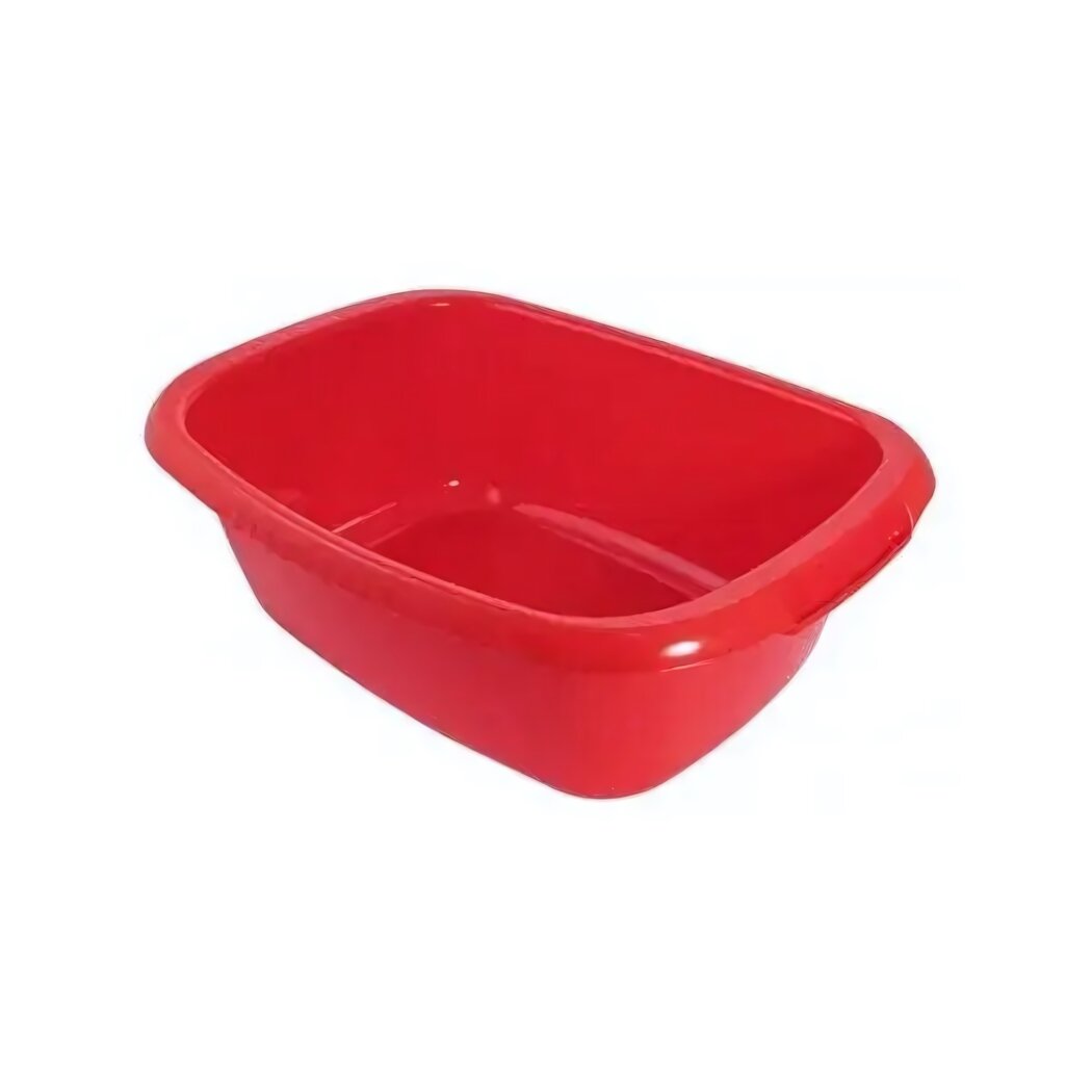 Таз овальный «Водолей» 32л, пластик, красный цвет, удобный для хранения и стирки