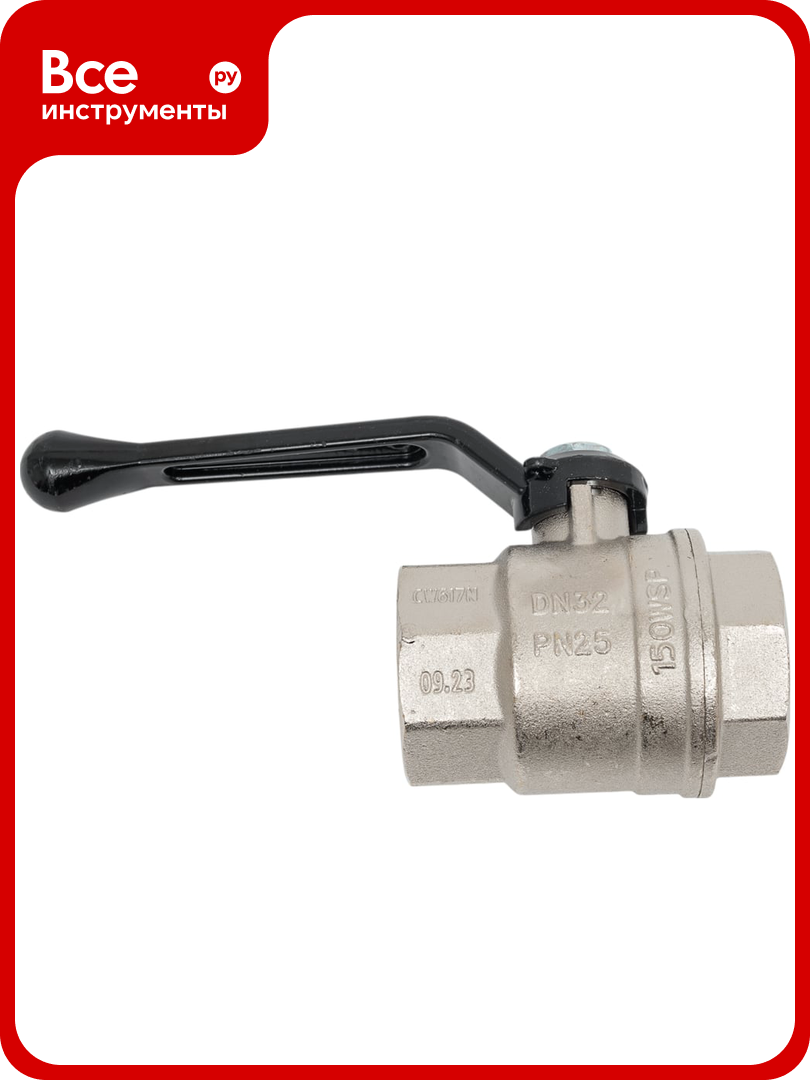 Шаровый кран Bugatti В/В Ду-32 1 1/4" ручка черная OREGON 300