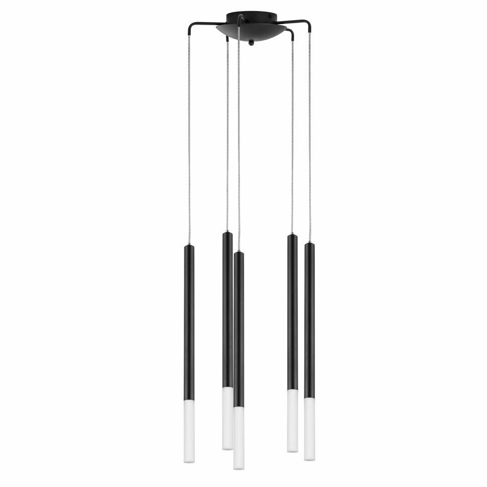 Lightstar L8T747137 Люстра TUBO LED 40W 2000LM 360G черный 3000K (574737+747137 (8шт)