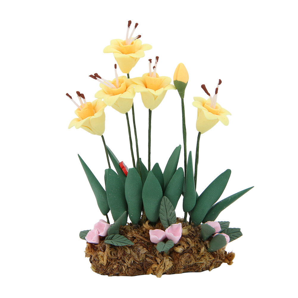 1:12 Соотношение кукол Миниатюрное смола цветочное растение