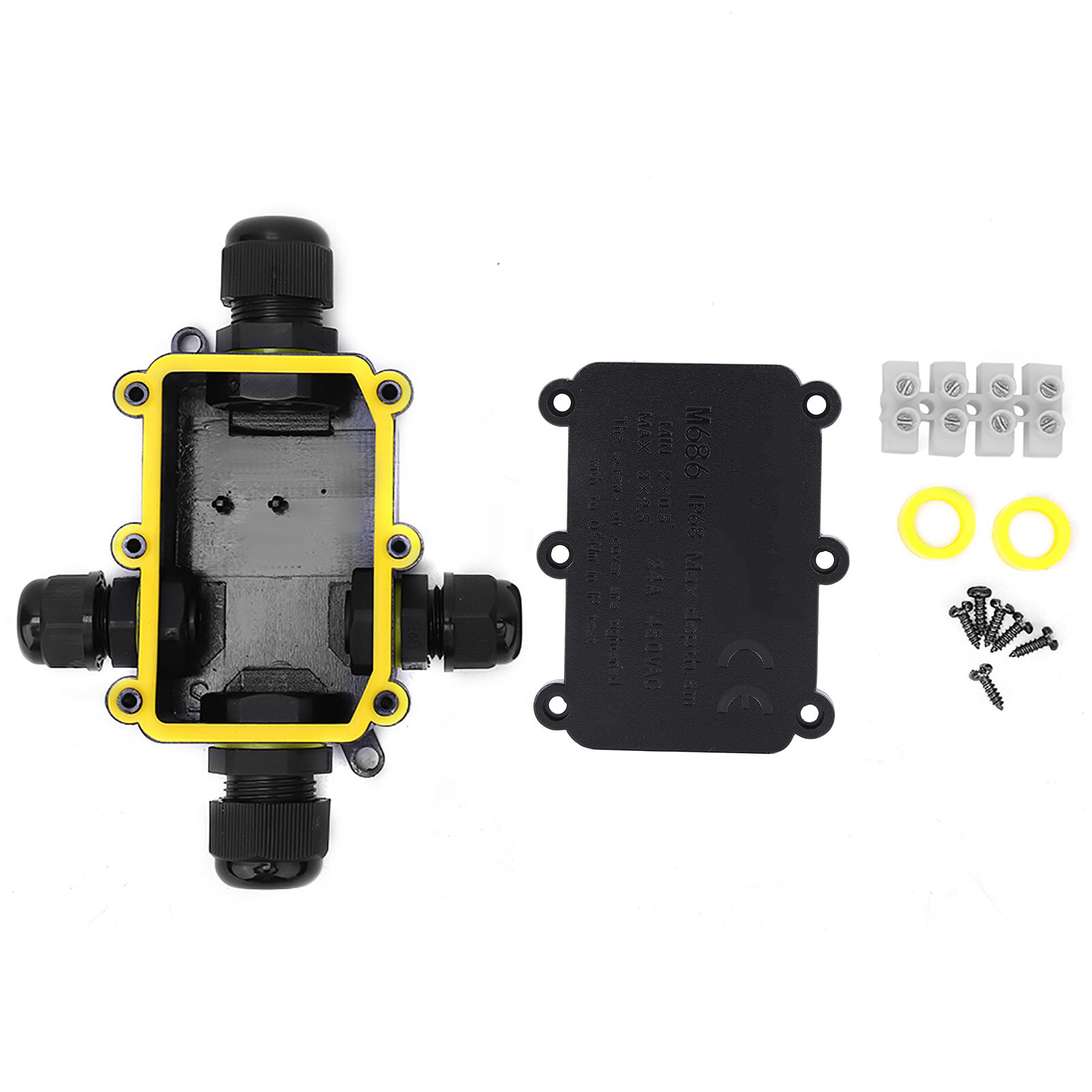 IP68 Пластиковая перекрестная коробка 5M подводной подключение коробка подключения T100 450VAC 24A UL94V -2