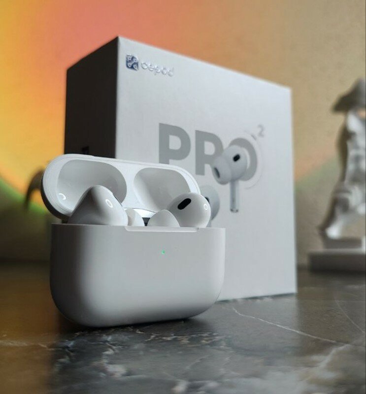 Наушники беспроводные Depod TWS-001 "Air Pro 2", сенсорные, ANC, шумоподавление, белые