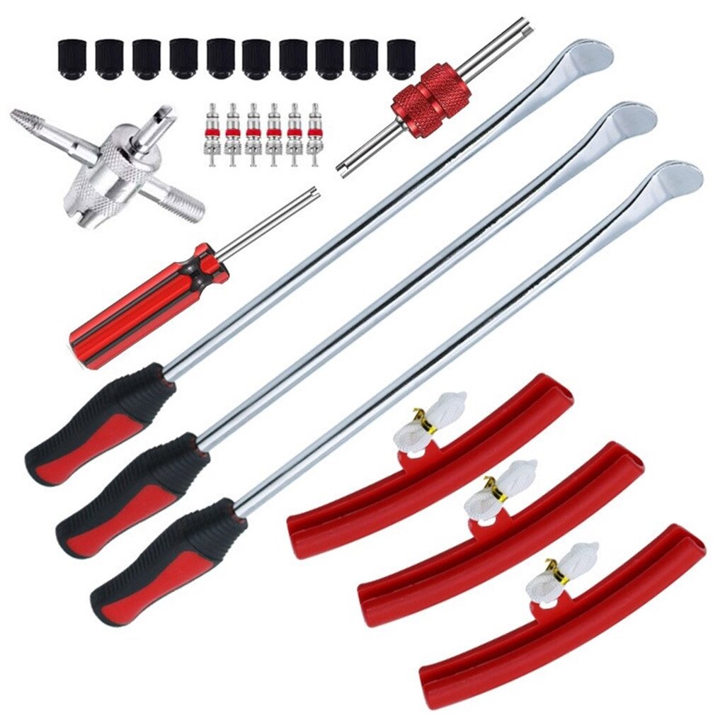 1 комплект инструментов для снятия шин мотоцикла, ложка, инструмент для ремонта шин, набор монтировок - красный - 15 дюймов