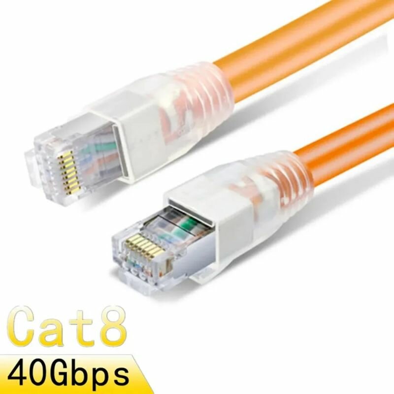 Сетевой кабель Ethernet Cat8 RJ45 40G 2000MHz 8P8C экранированный соединительный кабель RJ 45 LAN, кабель для интернет-маршрутизатора длиной 8 м
