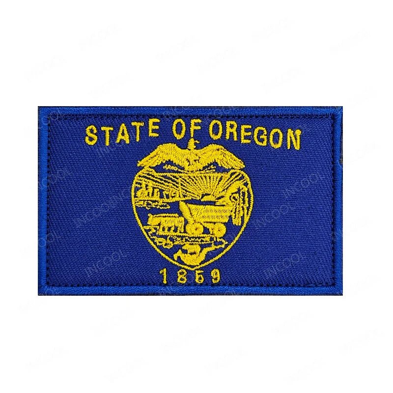 Нашивка на одежду Oregon, вышивка, темно-синий, 12