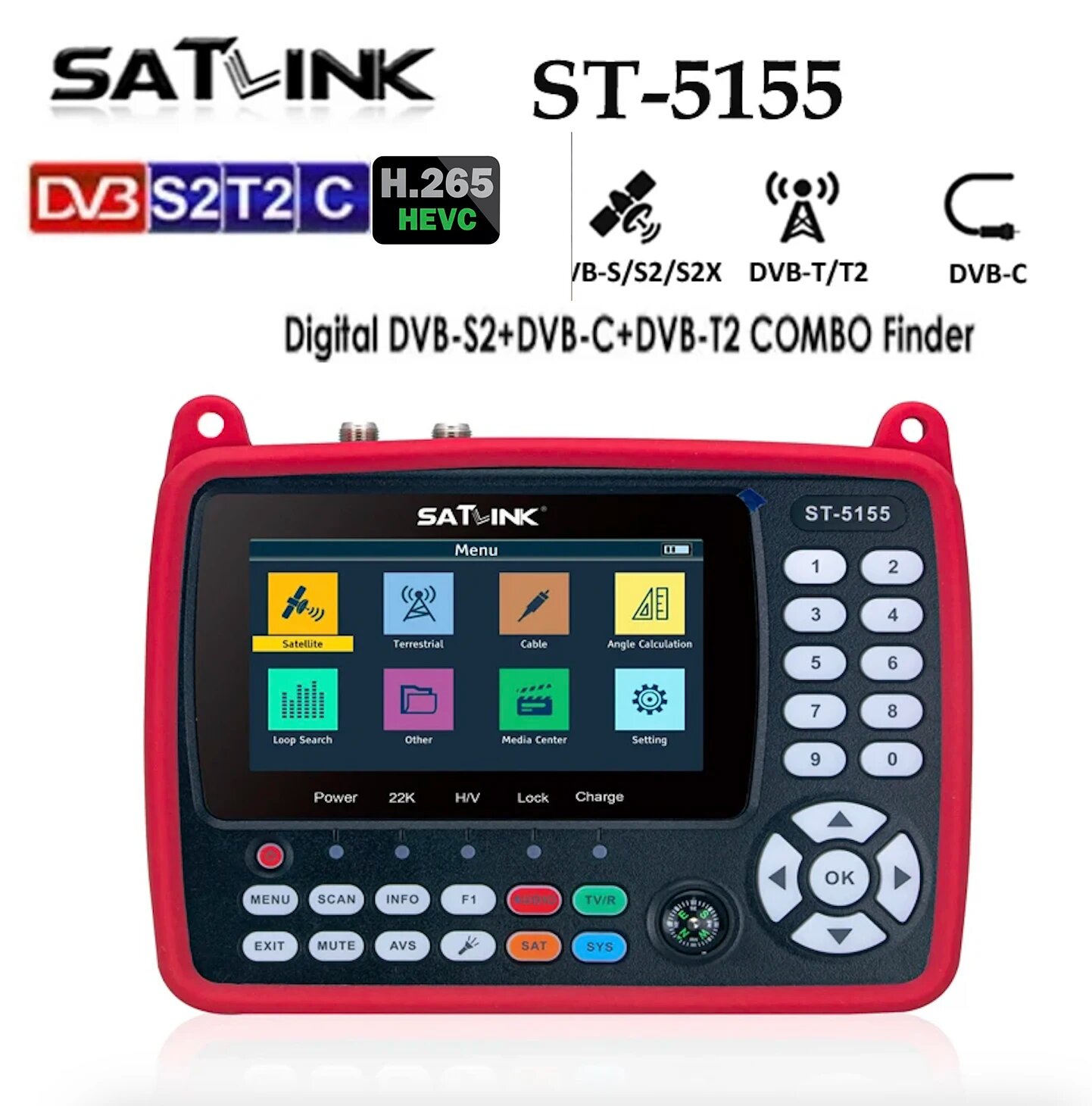 Satlink ST-5155, 4.3", спутниковый приемник, EU Plug