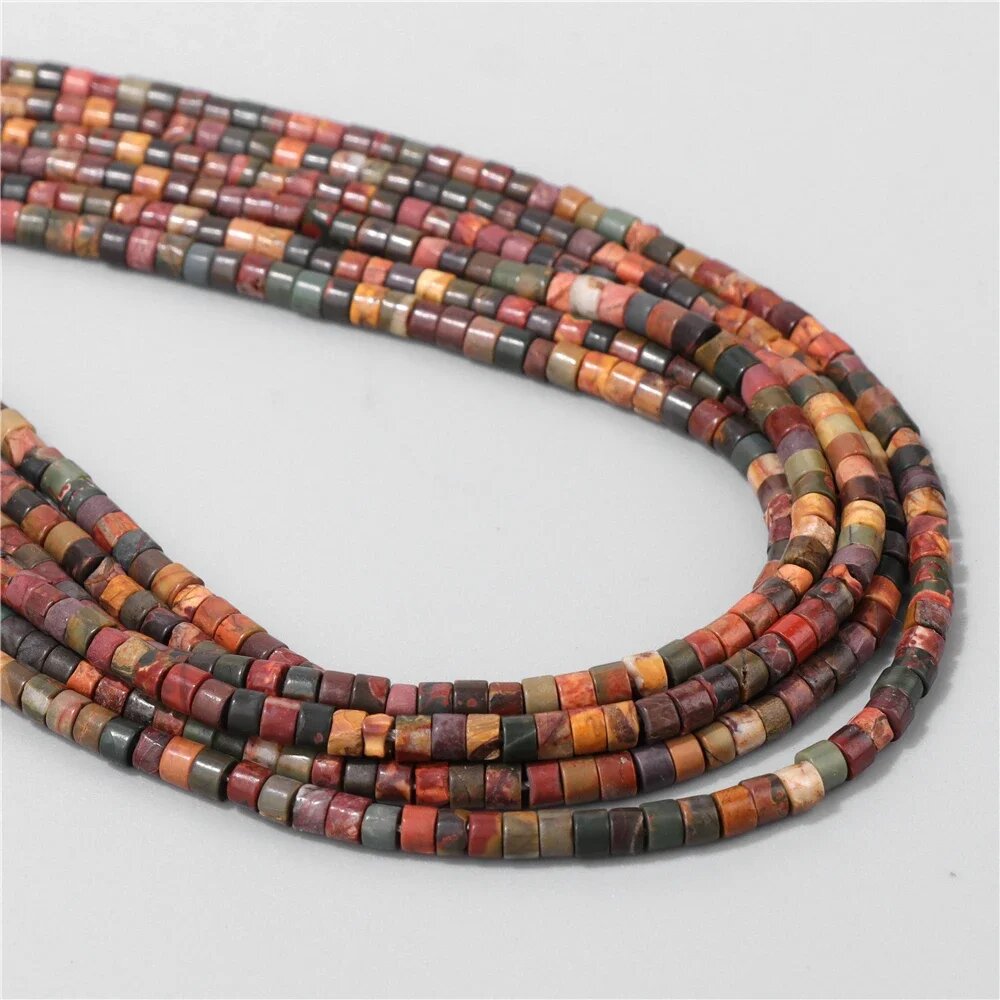 Бусины Heishi из халцедона, бирюзовые, 2x3 мм, 80 шт.