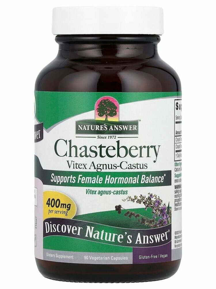 Витекс, Vitex Agnus-Castus, 400 мг, 90 вегетарианских капсул