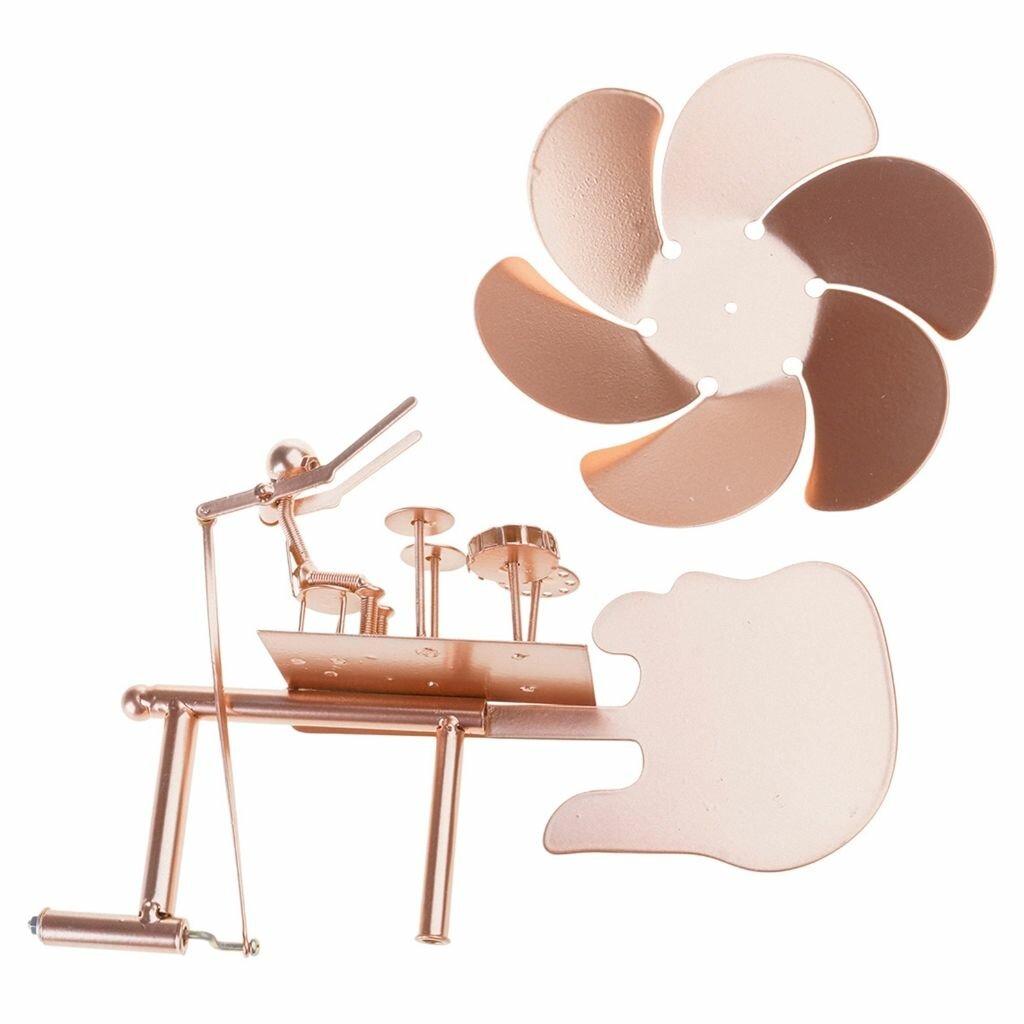 Садовый декор в форме рок-группы, ветряк для улицы, фигурки музыкантов и статуи, - Золотой барабанщик