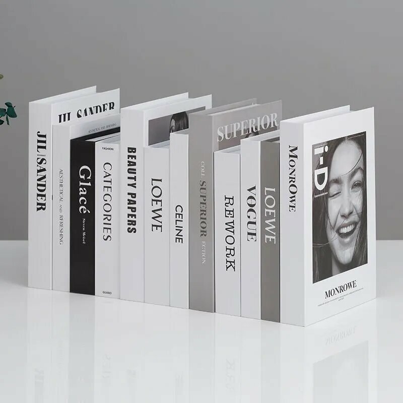 12 модных и роскошных поддельных книг, декоративные имитации книг