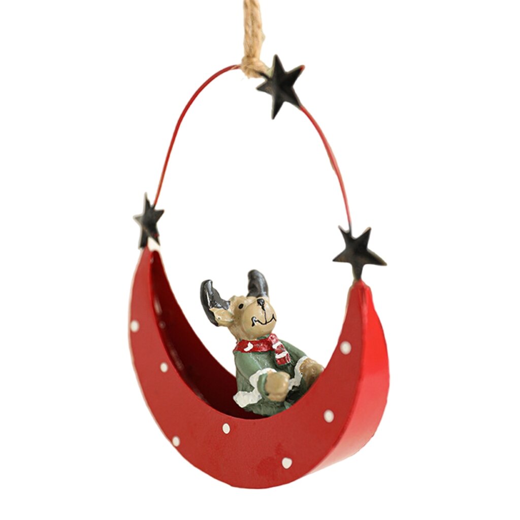 Изящное рождественское железное украшение в форме лодки в различных цветах