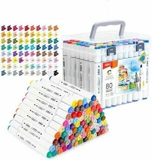 Набор маркеров для скетчинга Deli E70803-80 Color Emotion 11мм 150мм трехгр. двойной пиш. наконечник