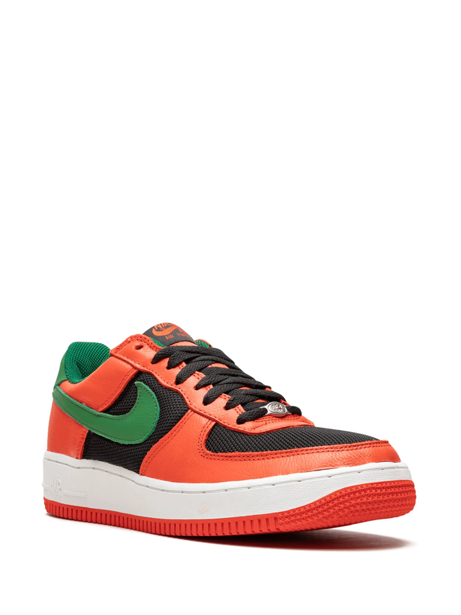 Кроссовки NIKE Air Force 1, размер 9 US, черный/серый/оранжевый — фото 1
