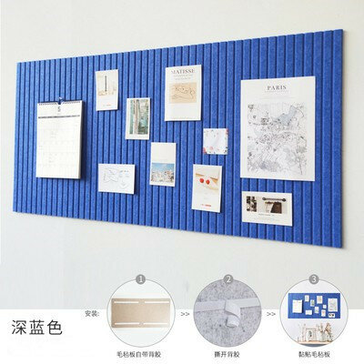 Доска фоновая KTV, войлочная, 80x120 см, синяя