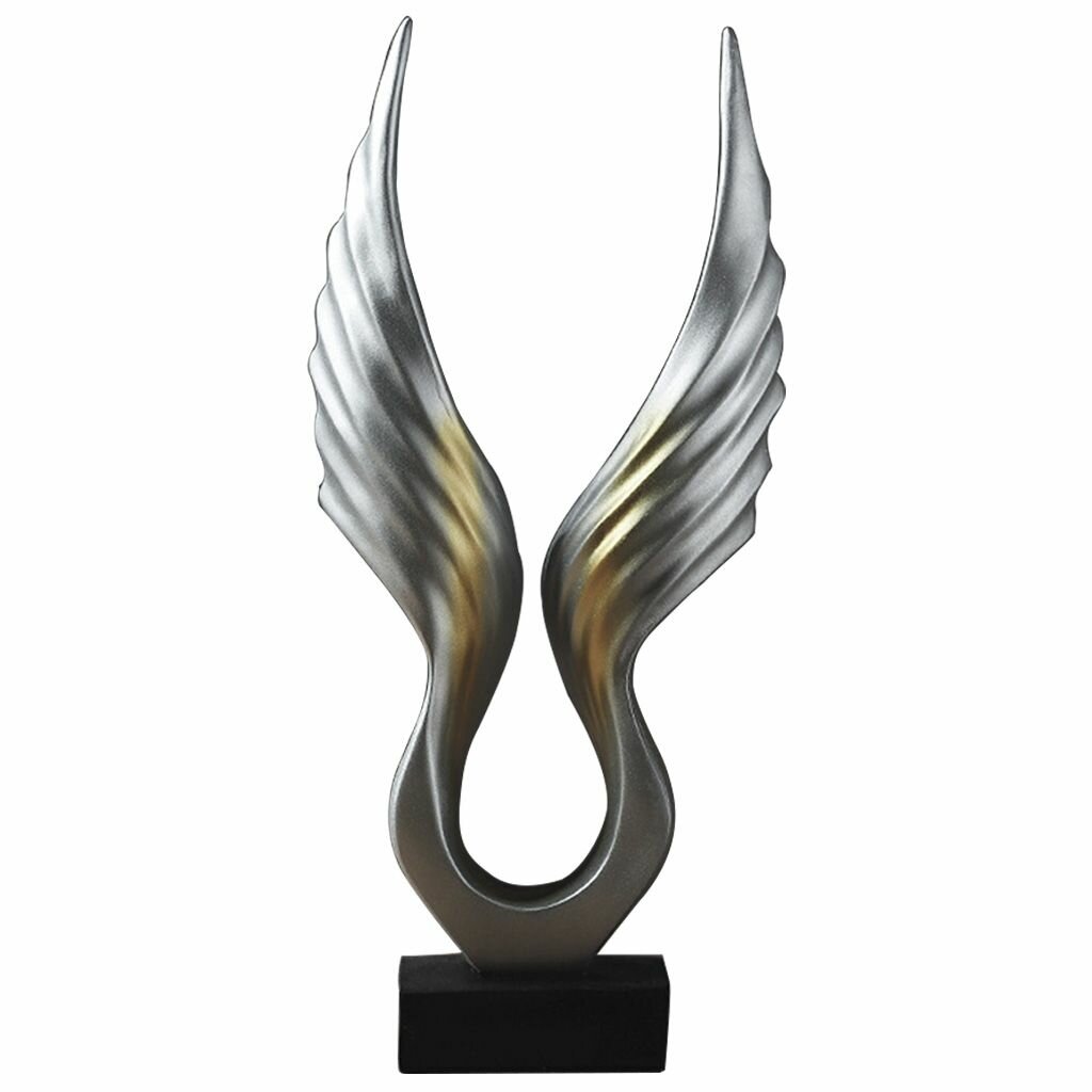 Орнамент из смолы Расправляющий крылья Рок - D (золотые двойные крылья)